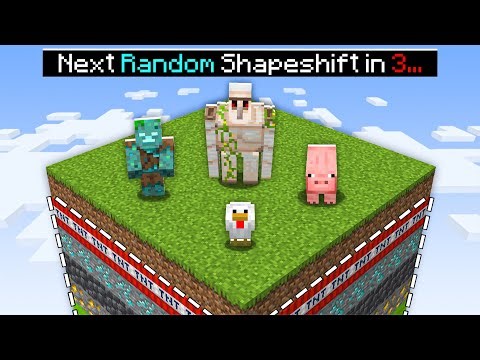 Minecraft One Chunk, But We Shapeshift Every 30 Seconds