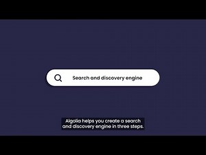 Creating a search and discovery engine in 3 steps.