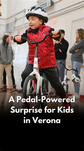 A new fleet of donated bicycles promises to help give kids at J. D. George Elementary School in Verona the chance for some exercise and to “get off their tablets and off their phones,” said their Principal Gary Bissaillon. Kindergartners from Arika Sager’s and Christina Amodie’s classes had a surprise in their physical education class Tuesday morning. They found 24 white Strider balance bicycles, made possible by the All Kids Bike Kindergarten PE Learn-to-Ride Program — the national nonprofit wi