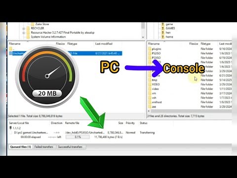 [how to] Transfer games , files bigger than 4GB from PC to PlayStation on direct LAN without internt
