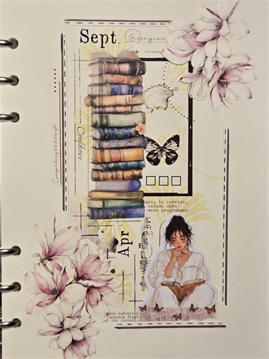 Read a book #asmr #asmrjournal #creativejournal #craft #foryou #junkjournal #scrapbooking