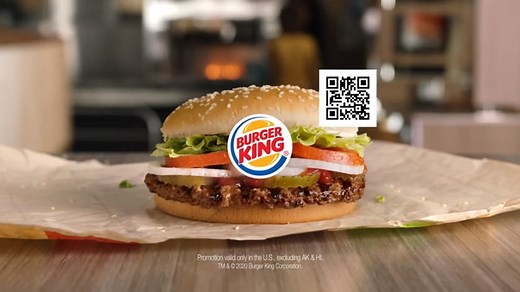Burger King links TV ad with QR code to offer up free Whoppers