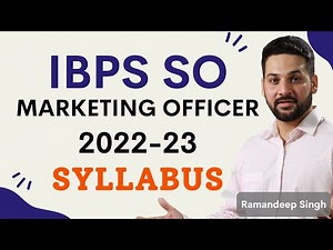 IBPS SO Marketing 2021-22 Syllabus