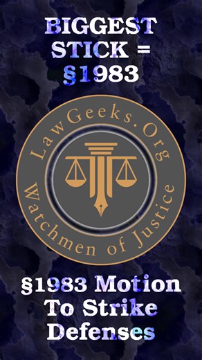 Section 1983 is your biggest weapon against government violations. Part 3 of 29 Join us: https://lawgeeks.org/skool Shorts: https://www.youtube.com/playlist?list=PLX9JmL8hcPFw-q0pJ1HoCJSsYjCV4Hxir Complete Motion to Strike: https://www.youtube.com/playlist?list=PLX9JmL8hcPFx1fhJ-rHjLLmr6jH0z18XE
