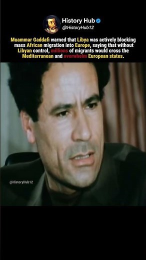 Gaddafi Predicted Europe’s Migration Crisis🤯🎯