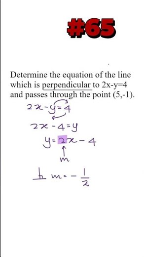 #65 | GCSE Maths Exam Question – Perpendicular Lines