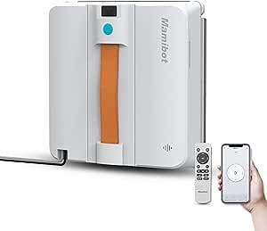 Mamibot W120-DP Robot Window Cleaner for High-Rise Glass - 3200Pa Strong Suction, Multiple Cleaning Modes,4 Water Spray Nozzles,Edge Detection Technology,App&Remote Control(Blue)