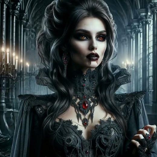 Vampire Queen: A Dark and Regal Transformation 🧛‍♀️ #VampireQueen #AIArt #Gothic