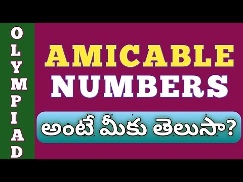 AMICABLE NUMBERS | How to find | Maths Olympiads| Number system
