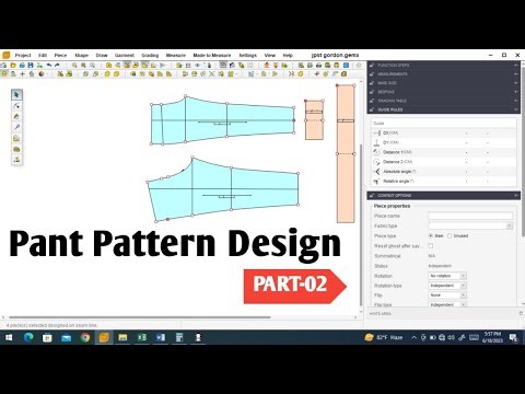 Pant pattern making using Gemini software | how to make pant pattern design | Garments cad pattern