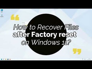 How to Recover Files After Factory Reset Windows 11? #windows11recover