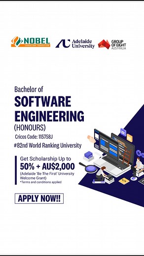  Study Bachelor of Software Engineering (Honours) at Adelaide...