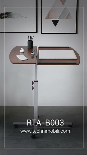 TECHNI MOBILI | Rolling Adjustable Laptop Cart | RTA-B003