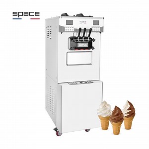 [Hot Item] Space Latest Premium Soft Ice Cream Maker Machine with Dual Systems