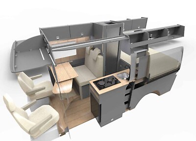 Camper Van Conversion  Flat pack  Furniture kits EVO DESIGN 1 (bamboo  Sample)  | eBay UK