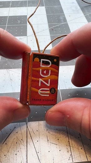 {fear is the mind killer} im a huge dune fan and absolutely loved part 2 🪱✨ Dune mini book kit by Prodigia Minima / Kat Wilbur (FB) #dunemovie #dune2 #miniatures #artistsoftiktok
