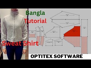 Full Zip Jacket Pattern || Making Full Zip Sweat pattern easily | Optitex Software Bangla tutorial |