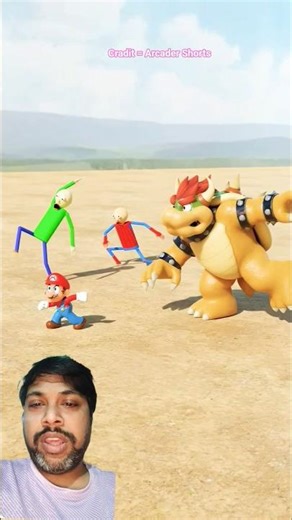 Super Mario, Baldi, Spiderbaldi, and Bowser inside Squid Game#baldi#mario#squidgame