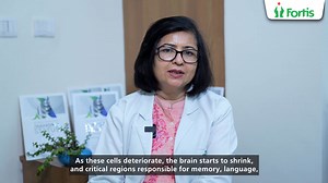 Alzheimer’s disease causes progressive damage to the brain, affecting memory, thinking, and behavior. It leads to the loss of neurons and connections between them, shrinking key areas like the hippocampus and cortex, which are vital for memory, decision-making, and cognitive function. Here’s Dr. Jyoti Bala Sharma, Director, Neurology, Fortis Hospital, Noida, providing further information on this topic. #FortisHealthcare #AtFortisWeCare #AlzheimersAwareness #BrainHealth #NeurologyCare #CognitiveH