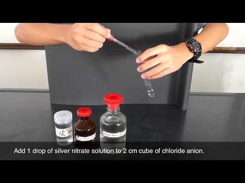 Testing of Chloride Anion _ silver nitrate and nitric acid