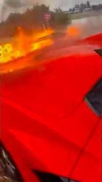 SCARY MOMENT! C8 Corvette Convertible Catches Fire While Driving! 🔥 #C8Corvette