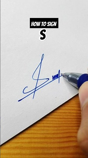 How to sign the letter 🔥 S 🔥 | how to improve your handwriting