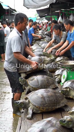 Inside a Traditional Asian Market: Giant Turtles and the Daily Life of Local Vendors