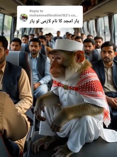 Replying to @muhammadibrahim782 Mention Amjad 😅 Next name kon sa? #aivideos #aivlog#monkey #fypシ゚viral🖤tiktok #funnymemes