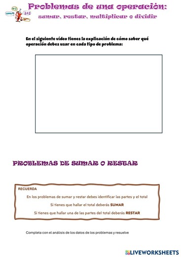 Cómo resolver problemas de una operación