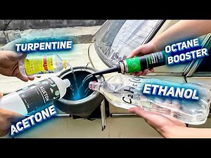 We add acetone (and other fluids) to gasoline - what will happen?