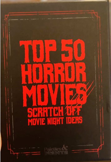 Top 50 Horror Movies Scratch Off for Halloween