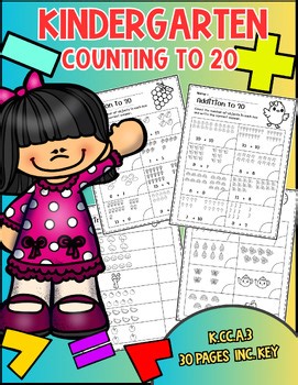 Kindergarten & 1st Grade Math Worksheets | Counting to 10 & 20| Addition to 20