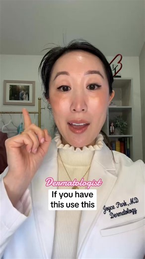 You have this ➝ Here’s what to use 👇 According to a #derm Acne ➝ Salicylic acid. This beta hydroxy acid penetrates into pores to dissolve oil and reduce breakouts. The serum from @larocheposayusa is a great option. Rosacea ➝ Azelaic acid. It helps calm inflammation, fade redness, and is gentle enough for sensitive skin. @paulaschoice has a dermatologist favorite. Dark spots ➝ Tinted SPF. The iron oxides protect against visible light that worsens hyperpigmentation, while sunscreen blocks UV. @el