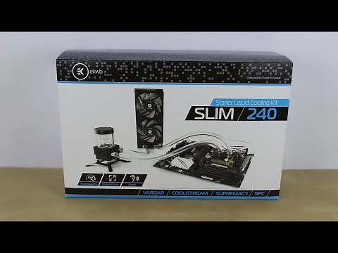 EKWB Starter Liquid Cooling Kit - Slim 240 - unboxing and installation [HD]