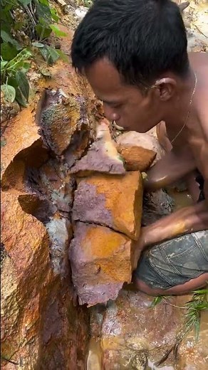 Digging Through Golden Mud – Satisfying View! 🔥#viralshort #youtubeshort