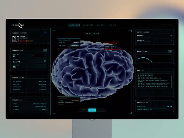 Medical AI Interface UI – Neural Diagnostics & Monitoring System