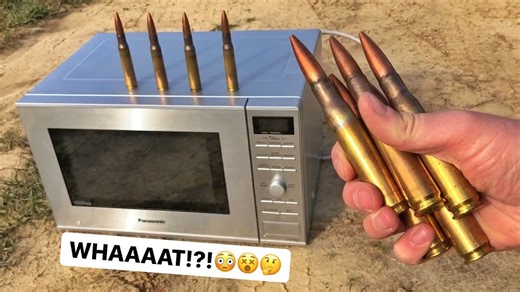 Firing .50 cal BMG bullets in a microwave – experiment!
