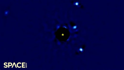 Time-Lapse Of Four Large Exoplanets Orbit A Star In 12-Years