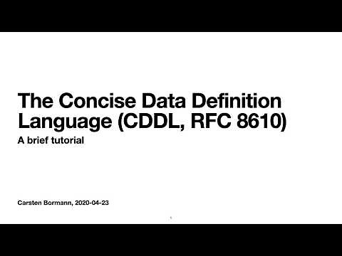 Brief CDDL tutorial for JSON and CBOR users