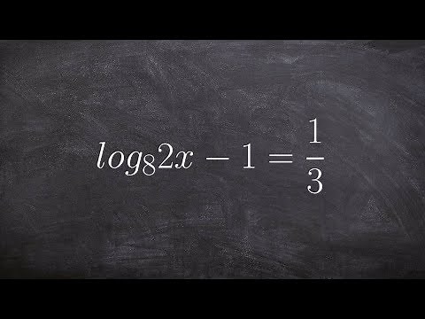 Solving a logarithmic equation by converting to exponential form