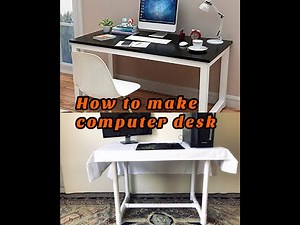 diy, how to make computer desk, table with pvc pipe