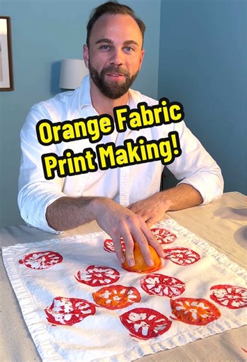 DIY Fabric Print Making with Oranges