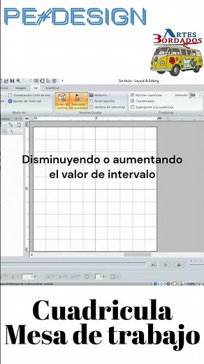 Configurando la cuadricula de la mesa de trabajo PE DESIGN