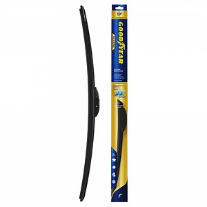 Goodyear Silicone 19" Premium Beam Windshield Wiper Blade with Universal Adaptor, Replacement Beam Wiper Blade for Curved Windshields, Pack of 1