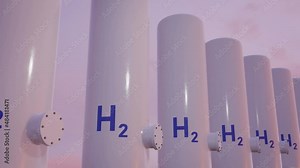 modern hydrogen tank for renewable energy. 3d rendering