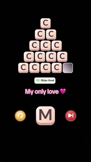 Pyramid of 'C' Blocks and Message of Love