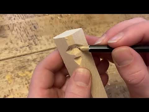 Carving tutorial of a simple eye for beginners