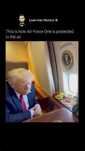 Look Into History on Instagram: "Air Force One isn’t just a way for the president to travel. It’s a flying command center wrapped in layers of security ✈️🛡️ When the president is in the air, the aircraft is continuously tracked and can be escorted by U.S. fighter jets ready to respond in seconds. On top of that, restricted airspace, constant coordination with air traffic control, and live intelligence monitoring surround every flight. Inside, the plane is built for worst-case scenarios, with ha