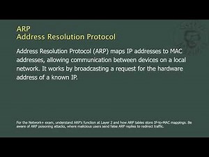 ARP - Address Resolution Protocol - Network+