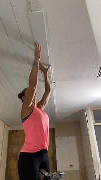 DIY Cover your popcorn ceiling! How to add Shiplap to your ceiling! Viral Tiktok series!